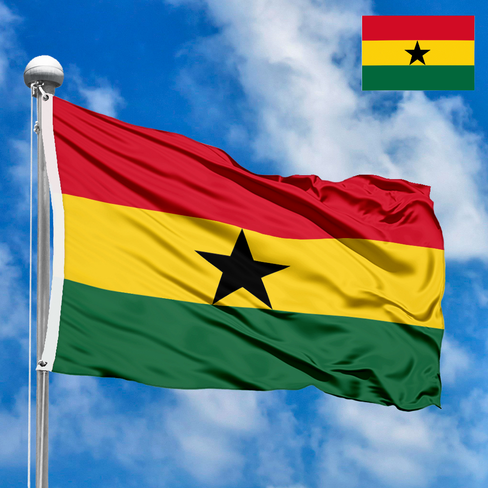 Flag of Ghana • photo • description 🏁 FlagsSite.com