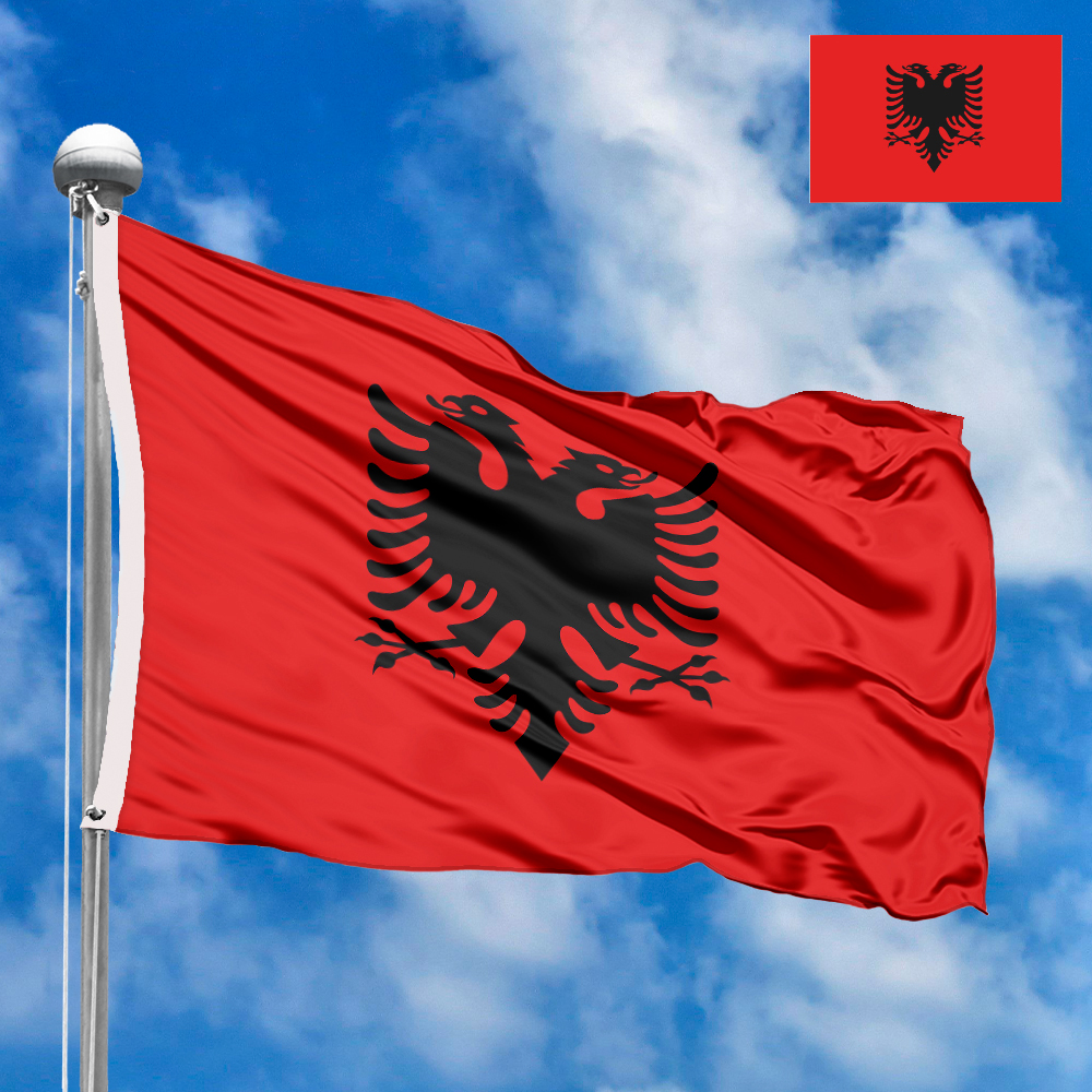 Flag of Albania • photo • description 🏁 FlagsSite.com