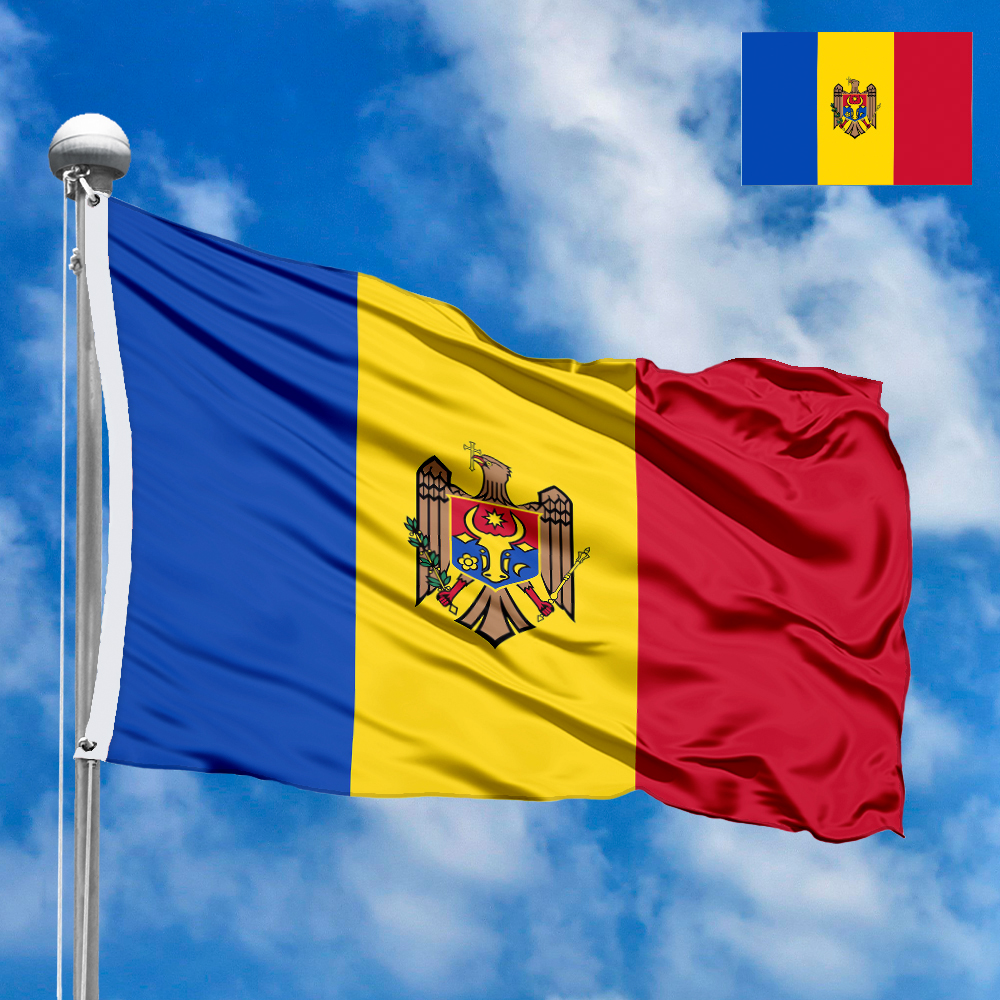 Flagge der Republik Moldau • foto • beschreibung 🏁 FlagsSite.com