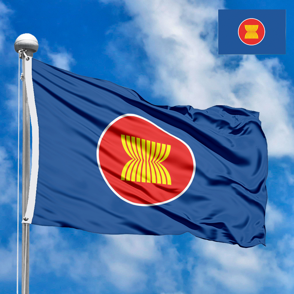 Flag of the Association of Southeast Asian Nations • photo ...