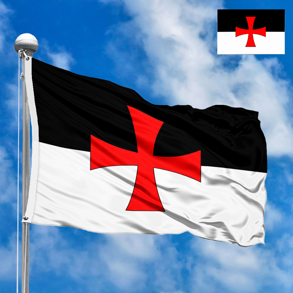 Flag of the Knights Templar • photo • description 🏁 FlagsSite.com