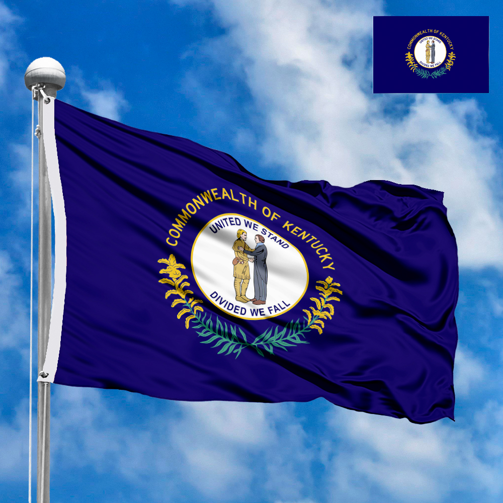 Flag of Kentucky (US state) • photo • description 🏁 FlagsSite.com