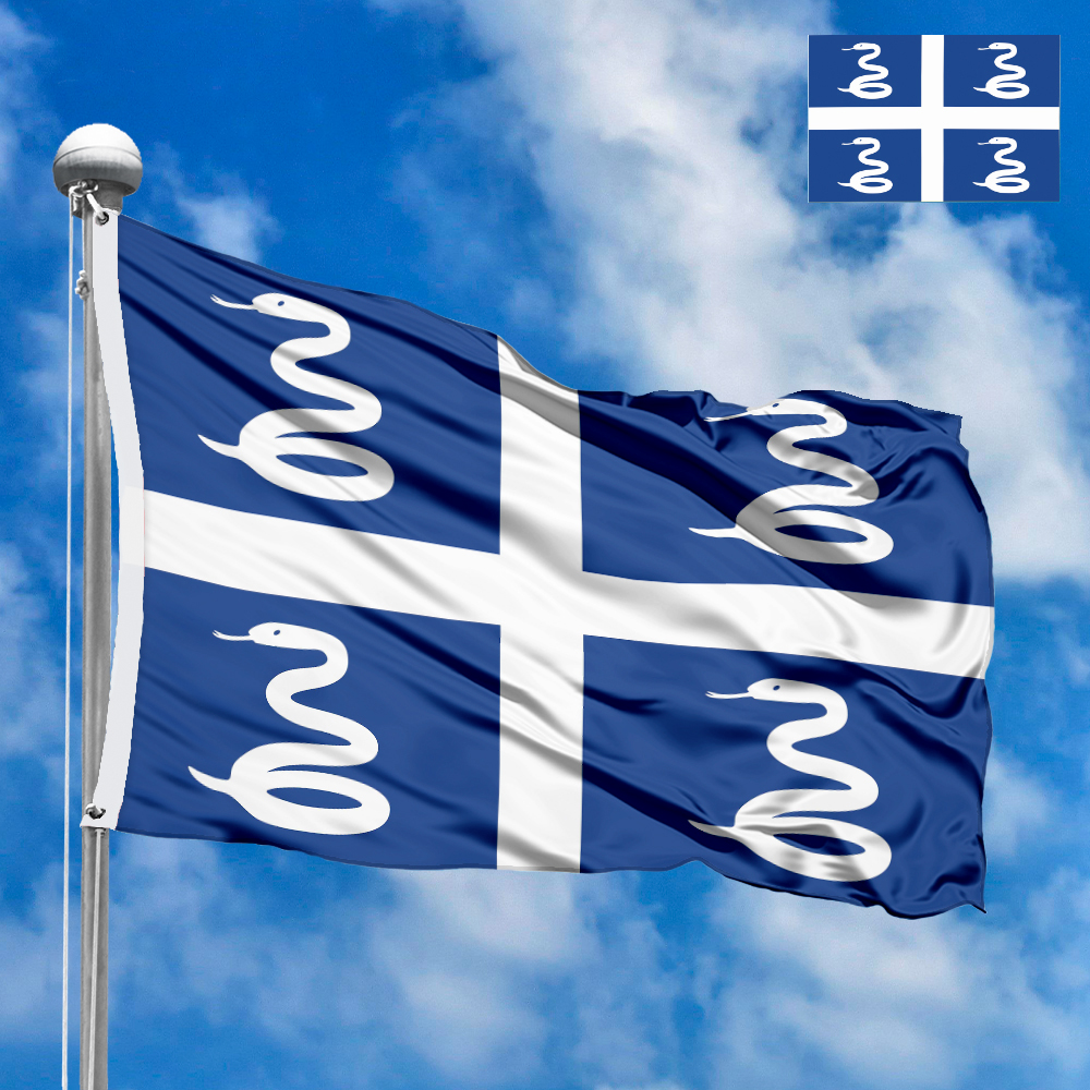 Flag of Martinique (1766–2023) • photo • description 🏁 FlagsSite.com