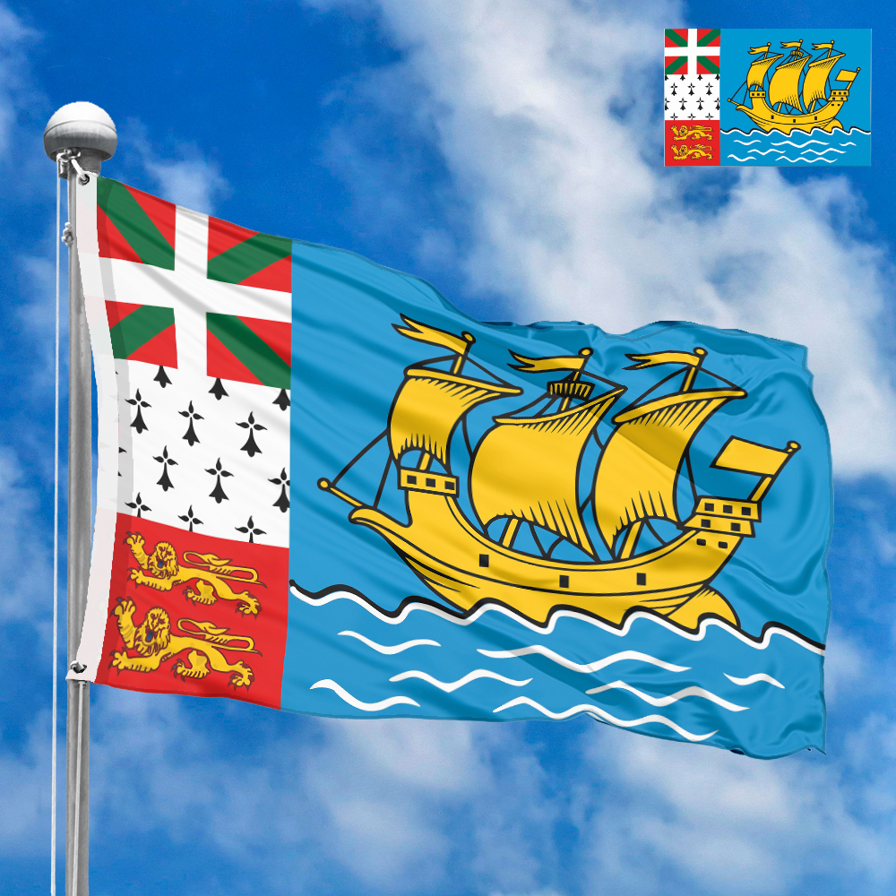 Flag of Saint Pierre and Miquelon (unofficial) • photo • description 🏁 ...