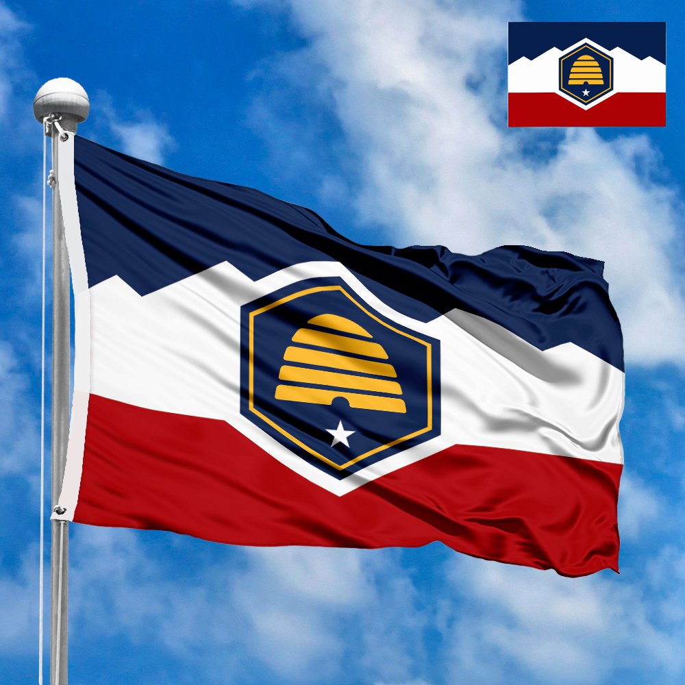 Flag of Utah (US state) • photo • description 🏁 FlagsSite.com