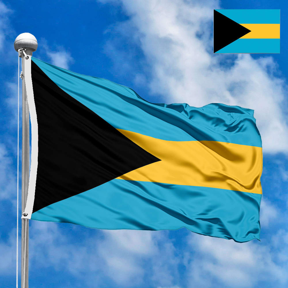 Flagge der Bahamas • foto • beschreibung 🏁 FlagsSite.com