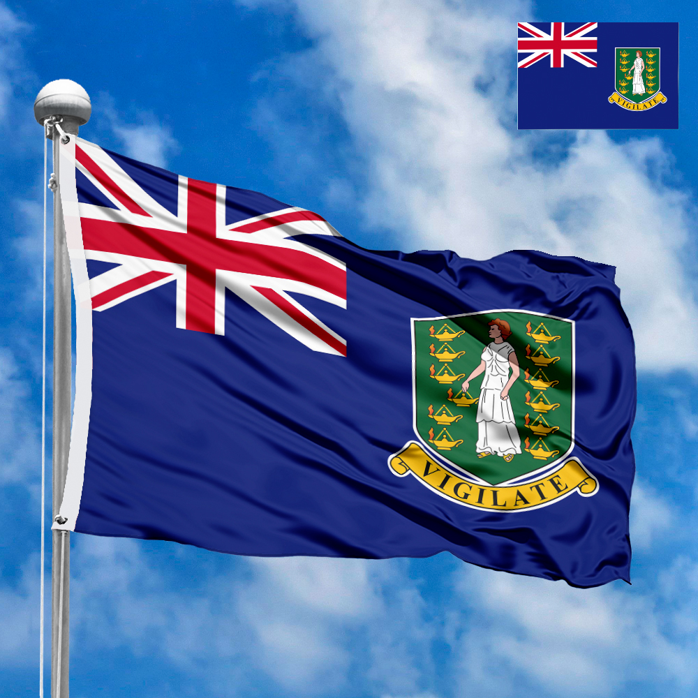 Flag of the British Virgin Islands • photo • description 🏁 FlagsSite.com